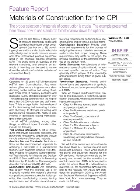 Chemical Engineering August 2023 35