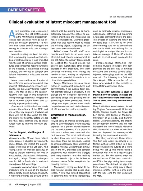 OR Manager August 2023 - 28