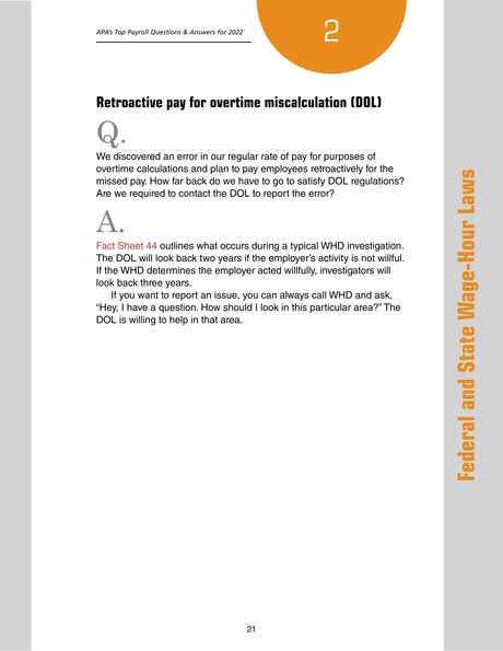 APA's Top Payroll Question & Answers 2022 - 21
