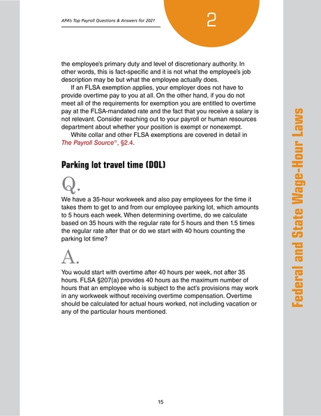 APA's Top Payroll Questions & Answers 2021 - 15