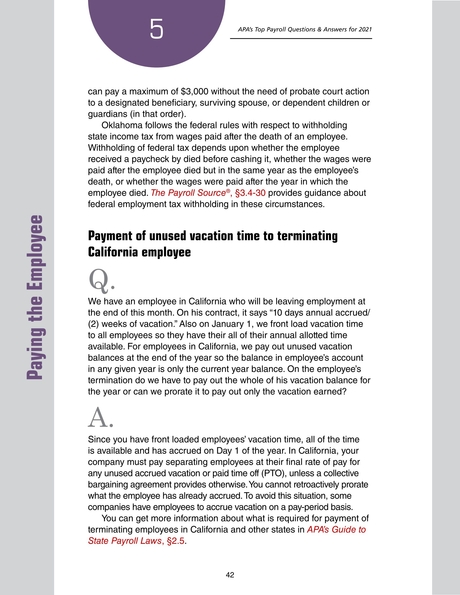APA's Top Payroll Questions & Answers 2021 - 42