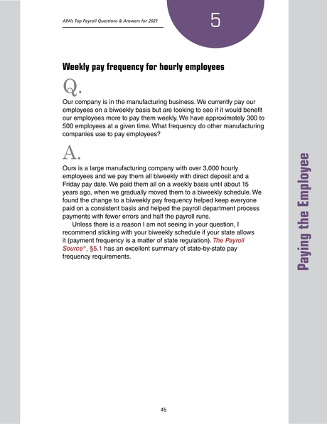 APA's Top Payroll Questions & Answers 2021 - 45