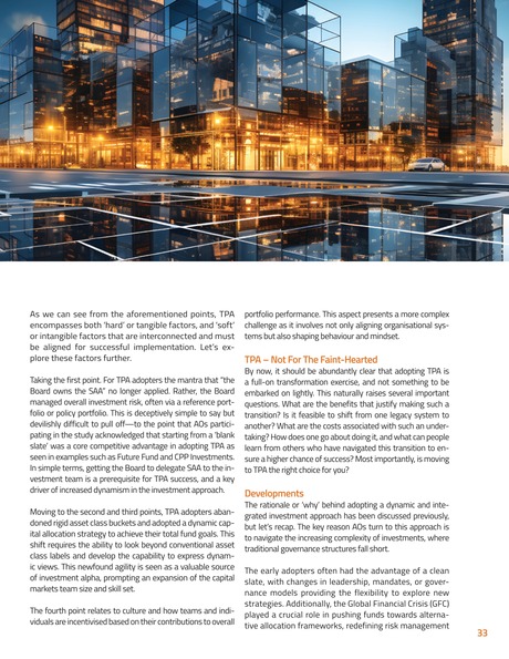 The Rise of Total Portfolio Approach - 33