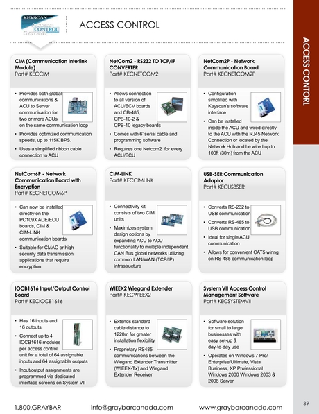 Graybar Canada Security Catalogue - 39