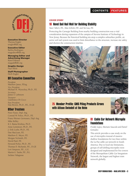 DFI Magazine March/April 2020 - Contents