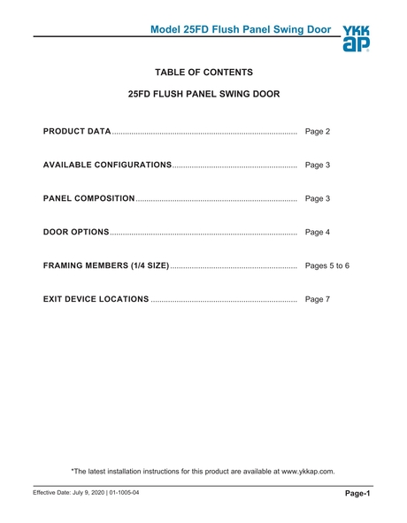 YKK Design Manual - 25FD-1