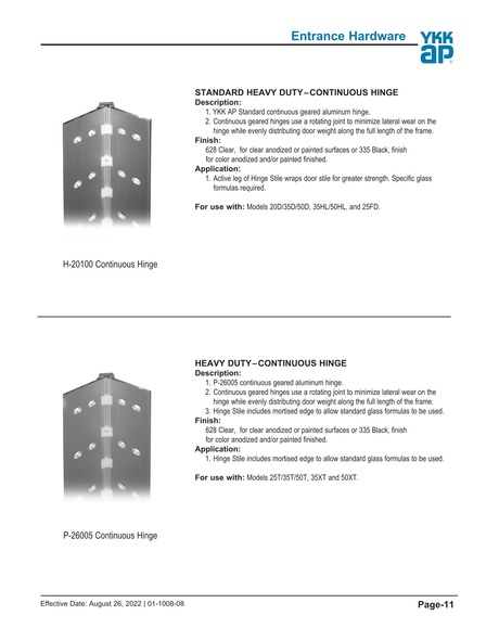 YKK Design Manual - EH-11