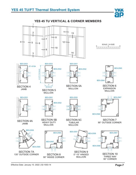 YKK Design Manual - YES45TU-7