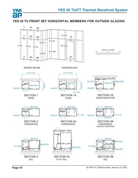 YKK Design Manual - YES45TU-18