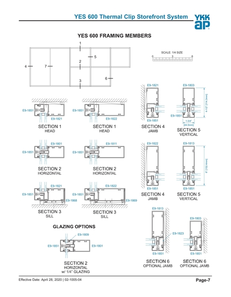 YKK Design Manual - YES600-7