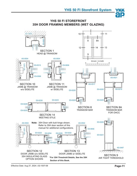 YKK Design Manual - YHS50FI-11
