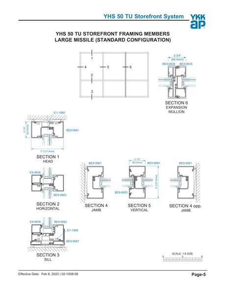 YKK Design Manual - YHS50TU-5