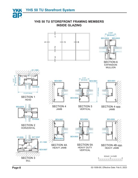 YKK Design Manual - YHS50TU-8