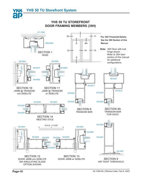 YKK Design Manual - YHS50TU-10
