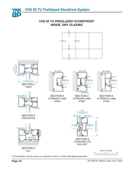 YKK Design Manual - YHS50TU-18