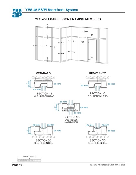 YKK Design Manual - YES45FS-16