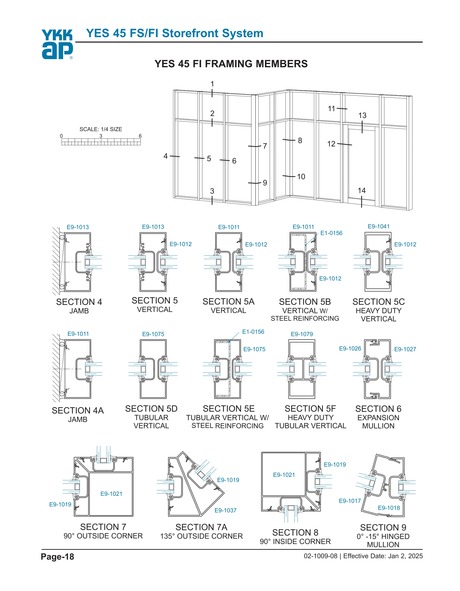 YKK Design Manual - YES45FS-18