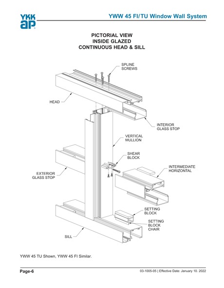 YKK Design Manual - YWW45FI-6