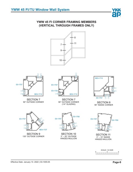 YKK Design Manual - YWW45FI-9