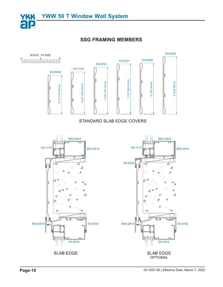YKK Design Manual - YWW50T-10