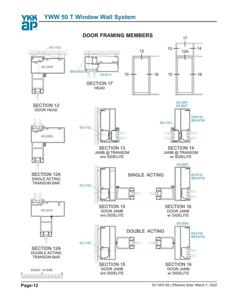 YKK Design Manual - YWW50T-12