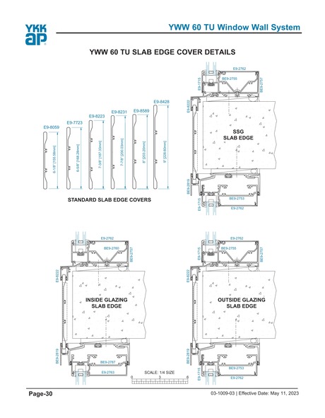 YKK Design Manual - YWW50TU-30