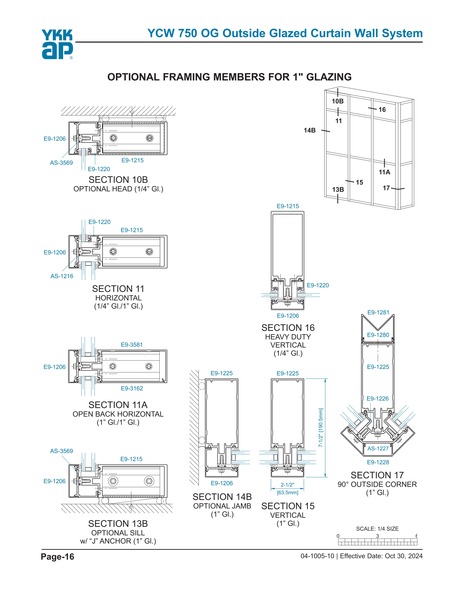 YKK Design Manual - YCW750OG-16