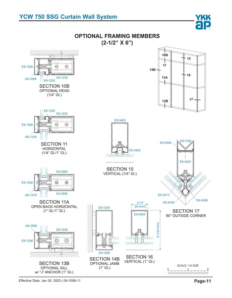 YKK Design Manual - YCW750SSG-11