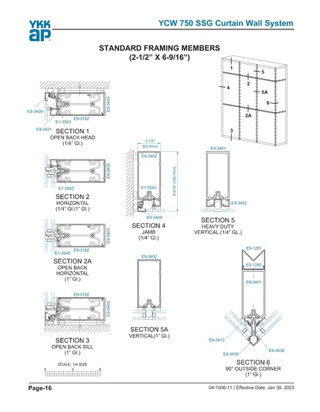 YKK Design Manual - YCW750SSG-16