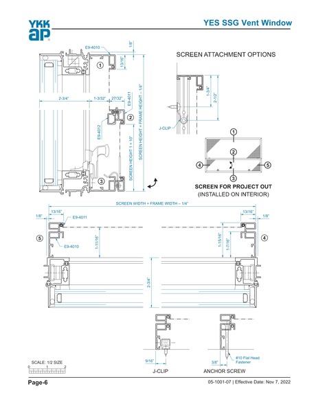 YKK Design Manual - YESSSGV-6