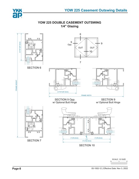 YKK Design Manual - YOW225-8