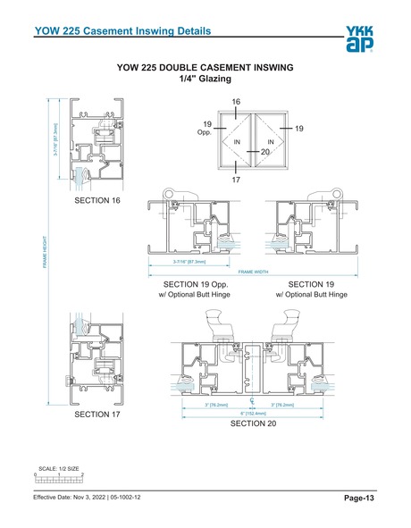 YKK Design Manual - YOW225-13