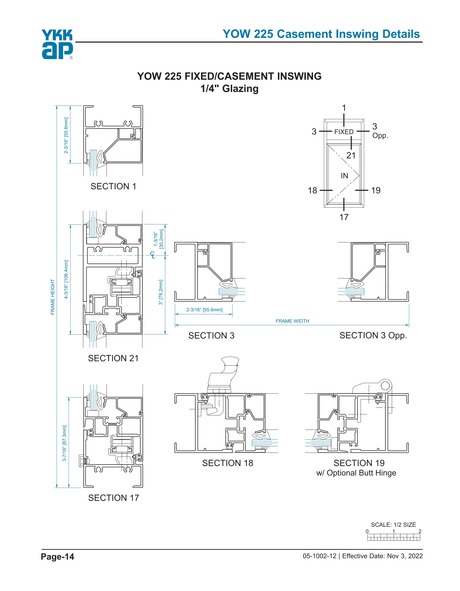 YKK Design Manual - YOW225-14