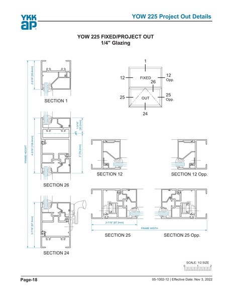 YKK Design Manual - YOW225-18