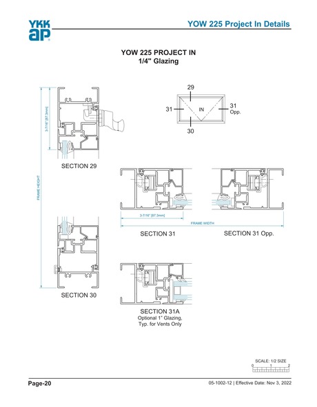 YKK Design Manual - YOW225-20