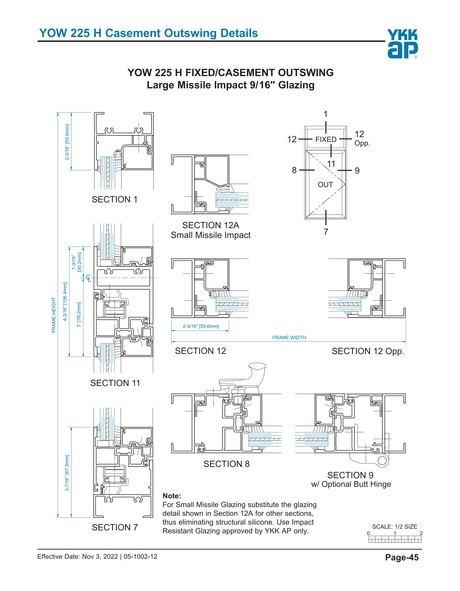 YKK Design Manual - YOW225-45