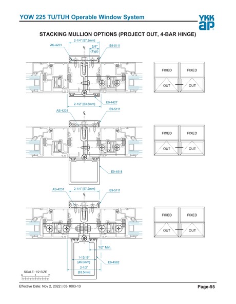 YKK Design Manual - YOW225TU-55