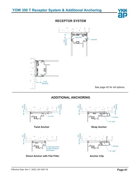 YKK Design Manual - YOW350T-41