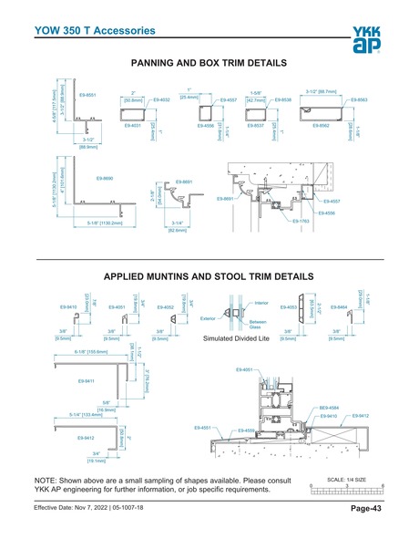 YKK Design Manual - YOW350T-43