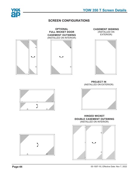 YKK Design Manual - YOW350T-44