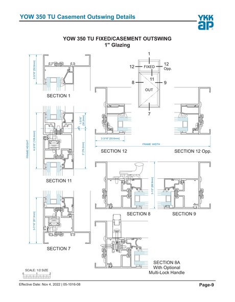 YKK Design Manual - YOW350TU-9