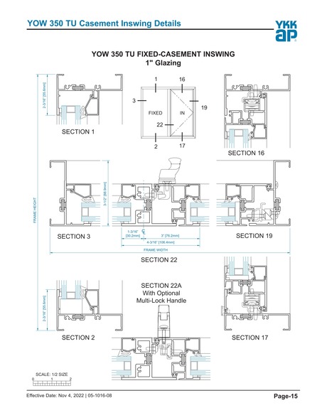 YKK Design Manual - YOW350TU-15