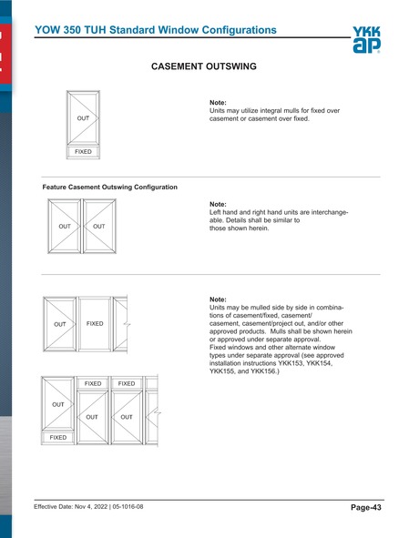 YKK Design Manual - YOW350TU-43