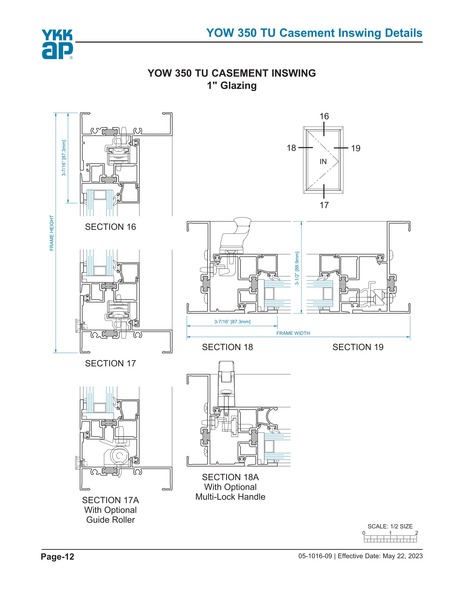 YKK Design Manual - YOW350TU-12