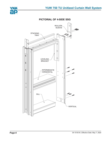 YKK Design Manual - YUW750TU-4