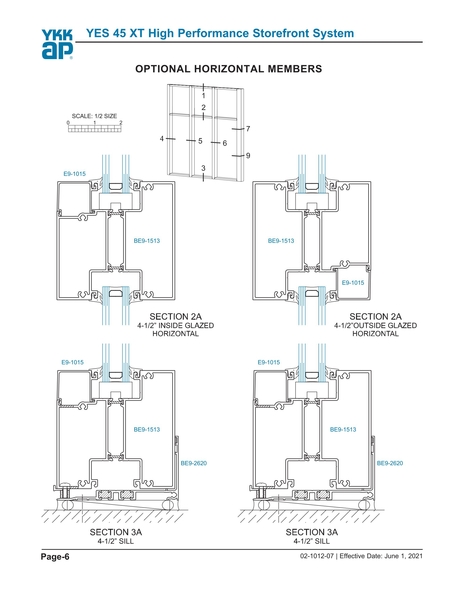 YKK Design Manual - YES45XT-6