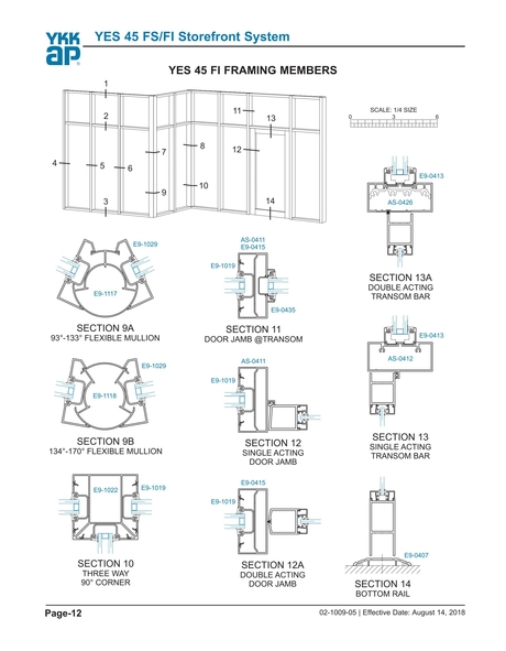 YKK Design Manual - YES45FS-12