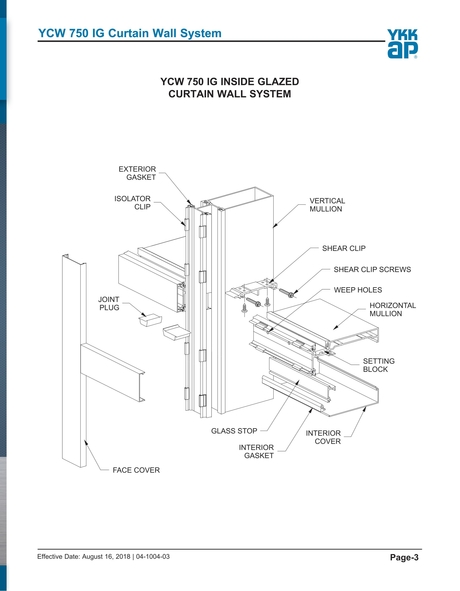 YKK Design Manual - YCW750IG-3
