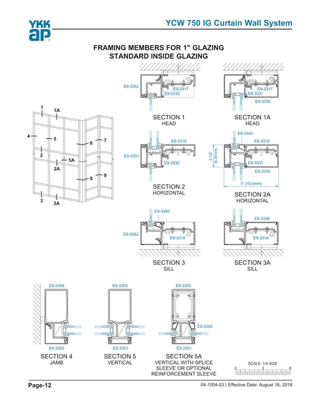 YKK Design Manual - YCW750IG-12