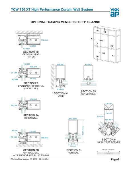 YKK Design Manual - YCW750XT/XTP-9